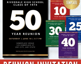 High School Reunion Program - Etsy