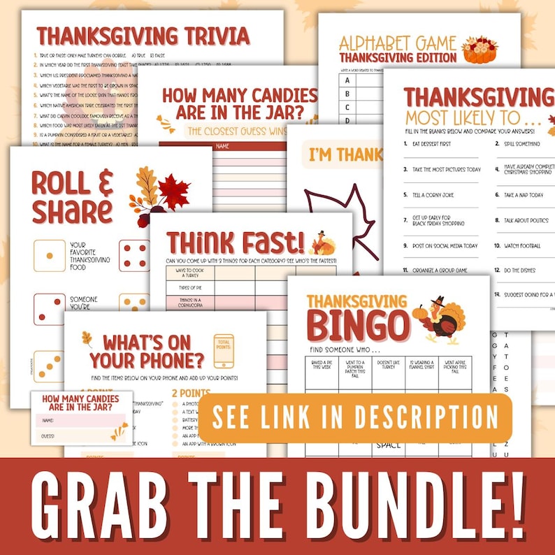 Most Likely to Thanksgiving Group Game, Thanksgiving Game Printable ...
