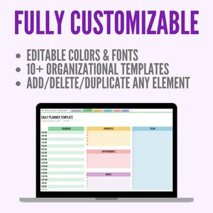 Colorful Template for Onenote Work or School | Daily, Weekly, Yearly ...