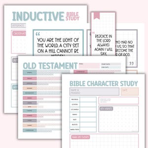 Bible Study Template BUNDLE, SOAP Method Bible Verse Mapping, Christian ...
