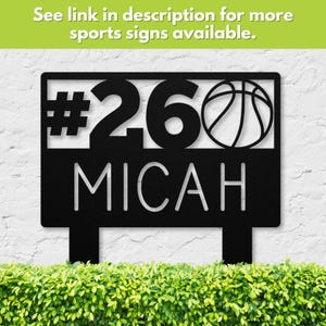 Custom Sports Yard Sign, Multiple Sports Athlete Personalized Metal ...