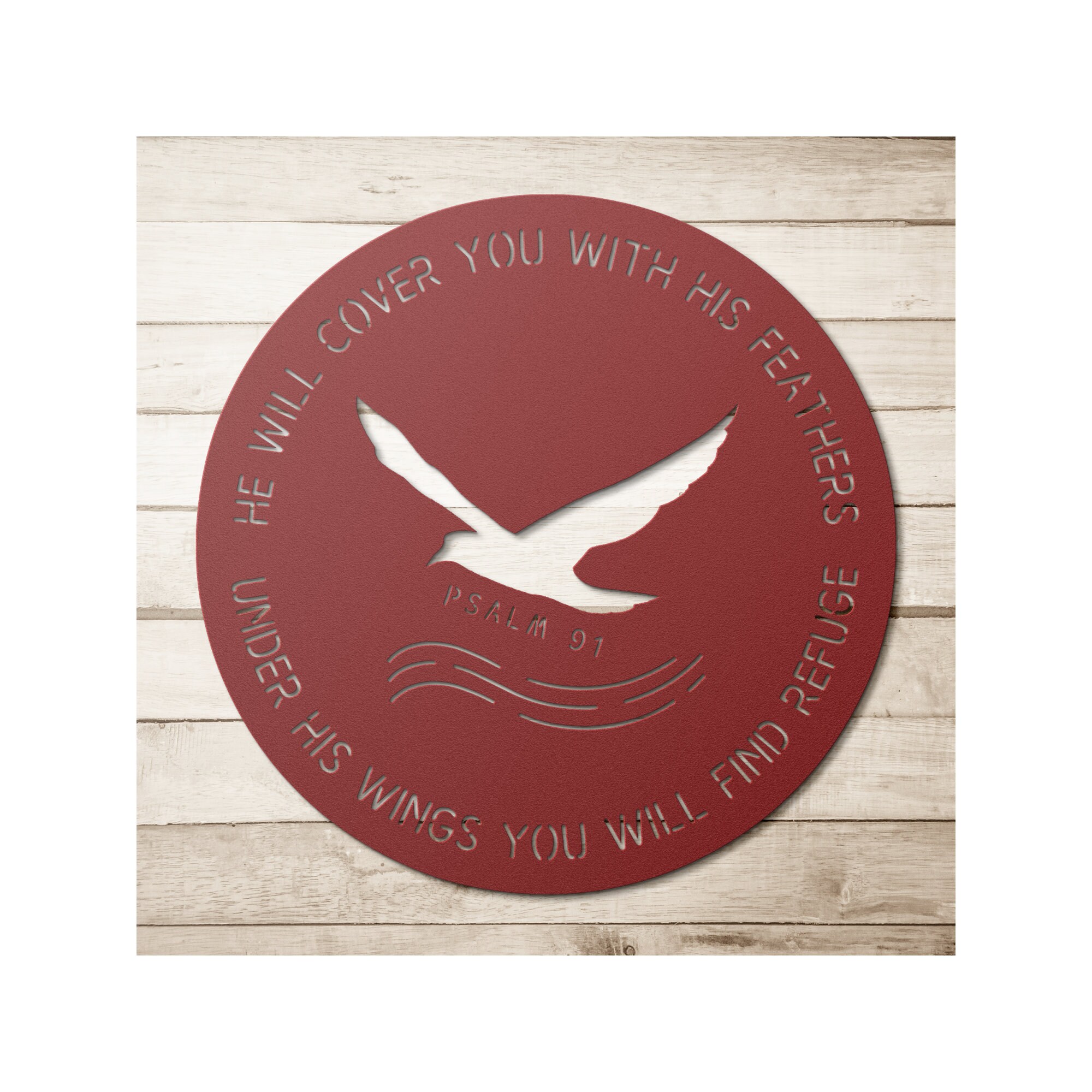 Psalm 91 Metal Wall Art Christian Metal Wall Decor Bible Verse Metal ...