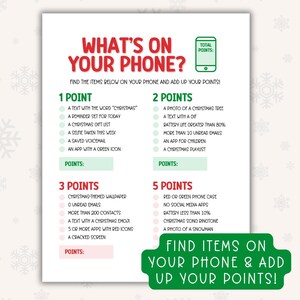Christmas What's on Your Phone Game Printable, Christmas Group Game ...