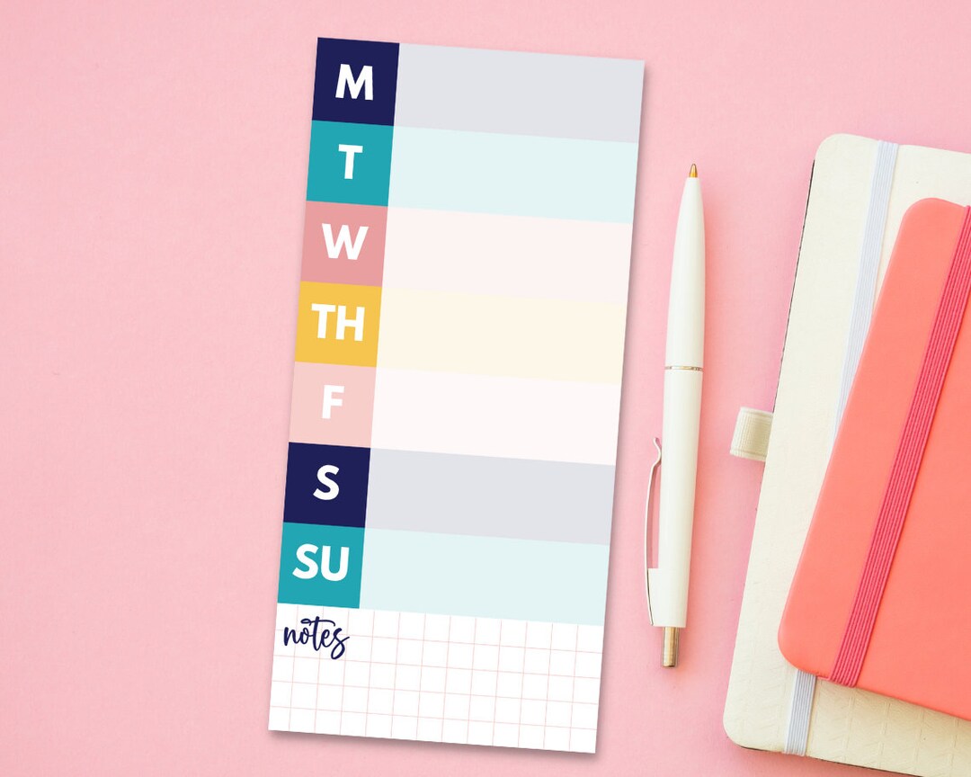 Weekly Notepad for Her | Magnetic Notepad Planner | Weekly Overview ...