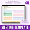 Onenote TEAM Meeting Template for Work Professionals, Meeting Notes ...