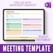 Onenote Meeting Notes Template, Customizable Digital Meeting Agenda ...
