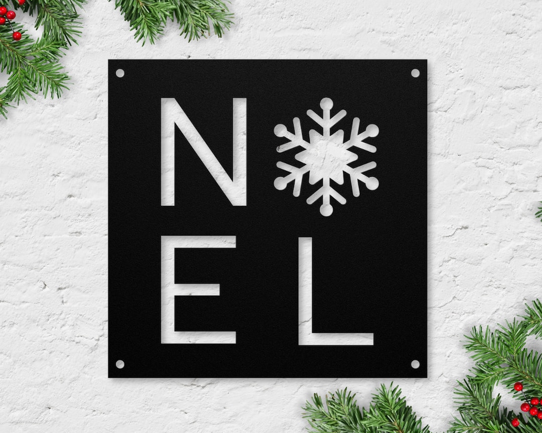 Noel Metal Wall Art, Christmas Metal Sign Indoors or Outdoors ...