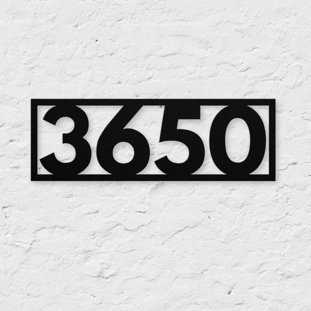 Modern House Numbers - Large Numbers Street Address Metal Sign - Thick ...