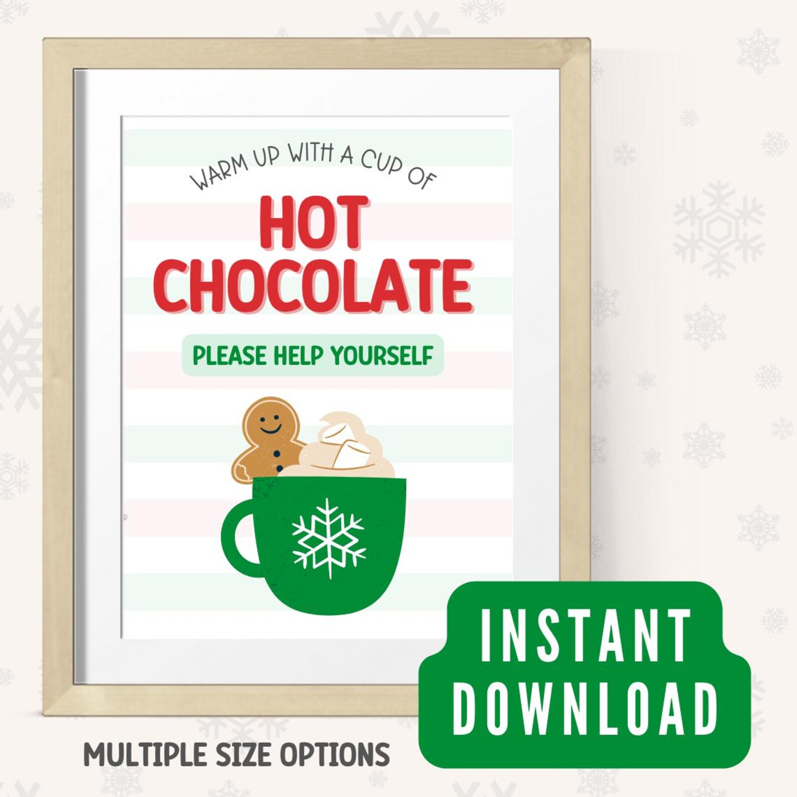 Printable Hot Chocolate Bar Template, Office Holiday Party Hot Cocoa ...