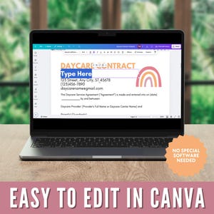 Daycare Contract Template, Editable Daycare Forms, Childcare Forms ...