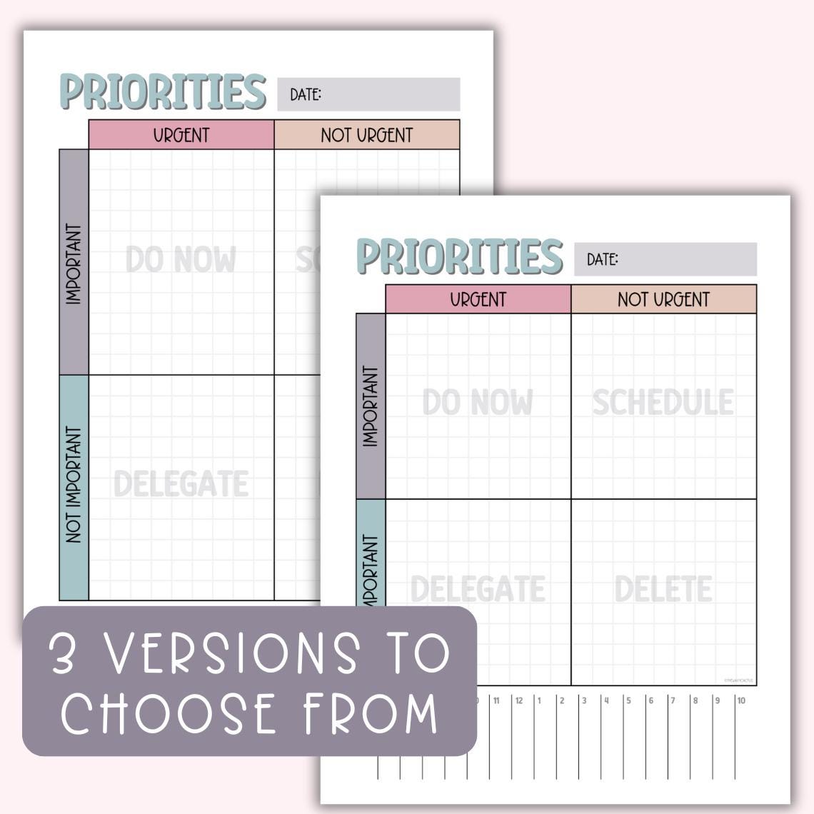 Eisenhower Matrix Task Priority Printable Tracker, Priority Matrix, to ...