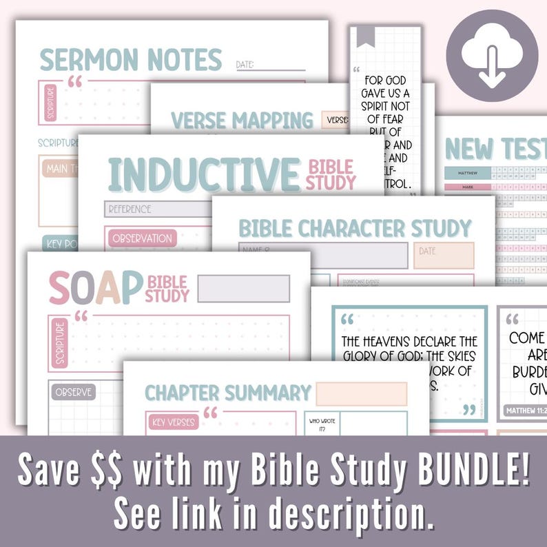 Bible Chapter Summary Template Printable Bible Study, Colorful Bible ...