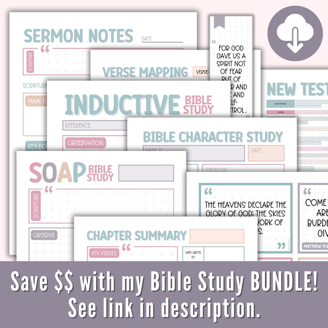 Bible Chapter Summary Template Printable Bible Study, Colorful Bible ...
