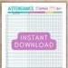 Attendance Tracker Printable, Colorful Attendance Sheet Template, Boho ...