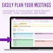 Onenote Meeting Notes Template, Customizable Digital Meeting Agenda ...