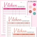 Kitchen Inventory Planner Printable | Grocery Shopping List Organizer ...