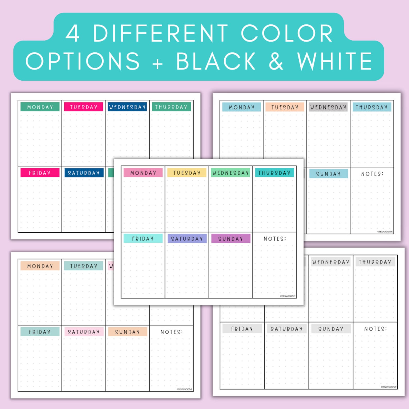 Weekly Planner Printable Weekly Calendar Landscape Journal - Etsy