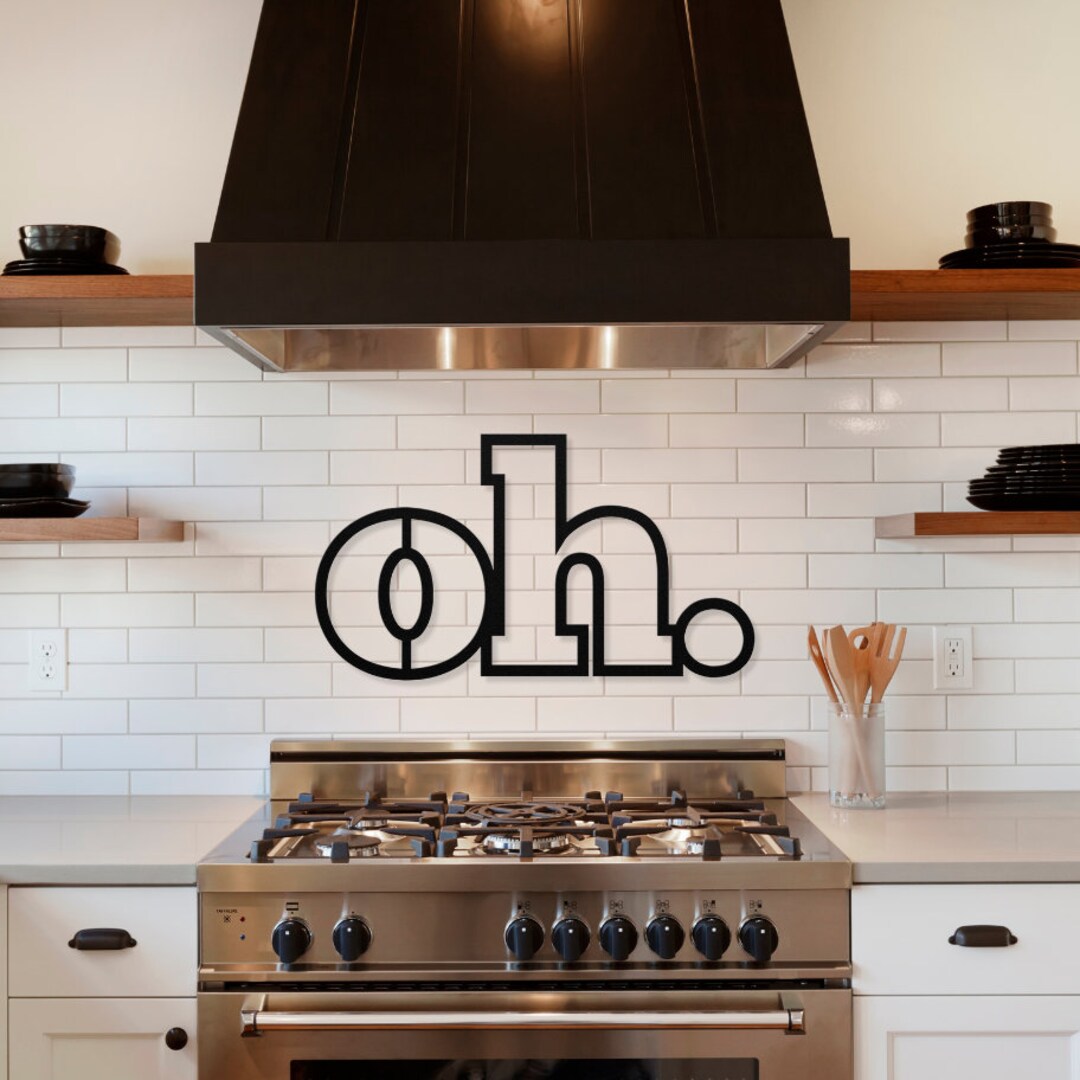 Metal Oh Sign, Modern Front Door Funny Welcome Sign, Entryway Decor ...