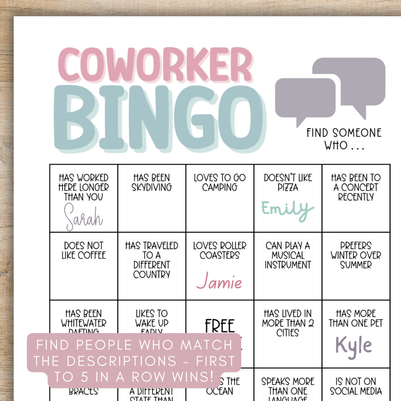 Coworker Bingo Cards Printable, Office Party Game, Employee Bingo Game ...