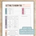 Team Building Get to Know Your Staff Questionnaire Printable, Coworker ...