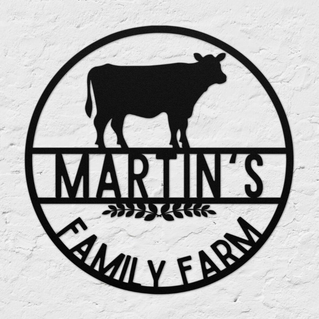 Custom Metal Family Farm Sign, Modern Farmhouse Style, Personalized ...