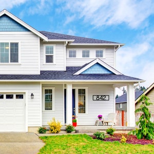 Horizontal Metal House Number Sign, Modern Address Number Sign, Metal ...