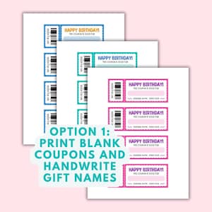 Happy Birthday Coupon Template, Editable Canva Template Gift Coupons ...