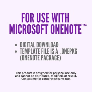 Colorful Template for Onenote Work or School | Daily, Weekly, Yearly ...