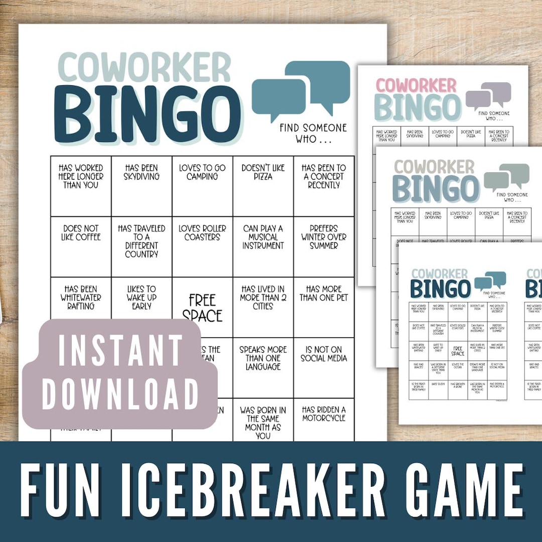 Coworker Bingo Cards Printable, Office Party Game, Employee Bingo Game ...