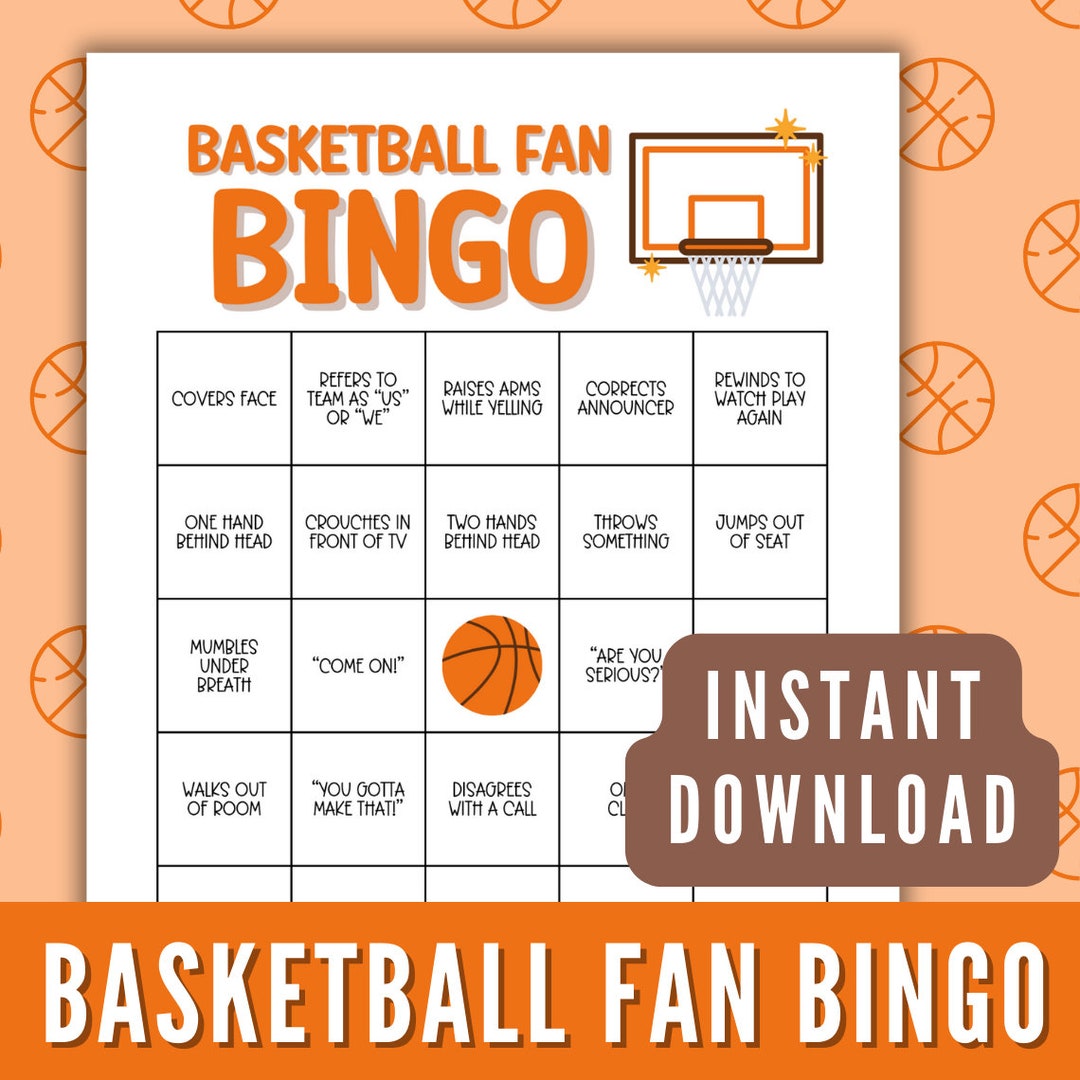 Basketball Fan Bingo Cards Husband Edition Printable, Fun Husband ...