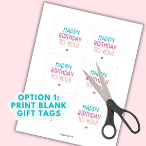 Happy Birthday Gift Tags Printable, Editable Gift Tags, Happy Birthday ...