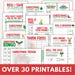 Printable Christmas BUNDLE, Holiday Games Printables, Xmas Games and ...
