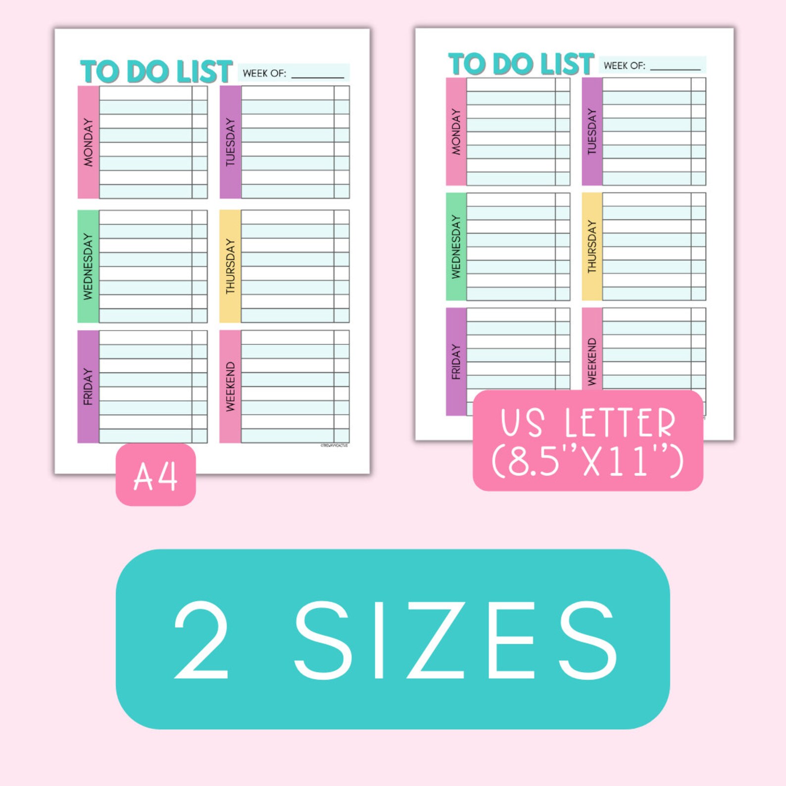 Weekly to Do List Printable, Weekly Task List Template, Weekly to Do ...