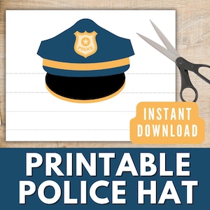 Printable Template for Police Hat - Etsy