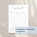 Simple Monthly Planner, Monthly Planner, Monthly Schedule, Monthly ...