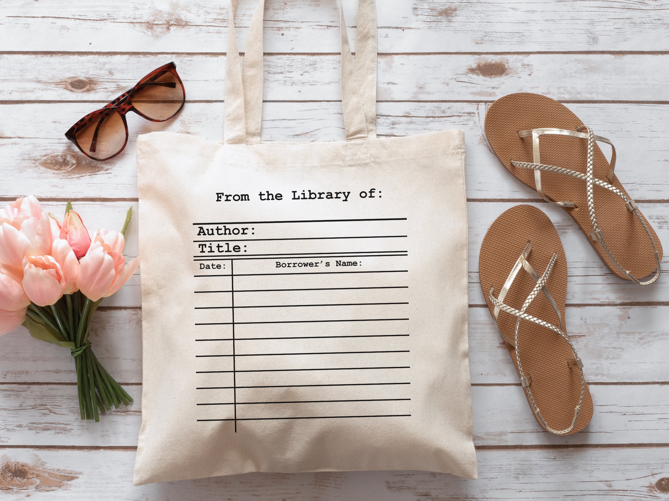 Library Book Due Date Card Tote Bag | Book Lover Gift | Bookish Gifts ...