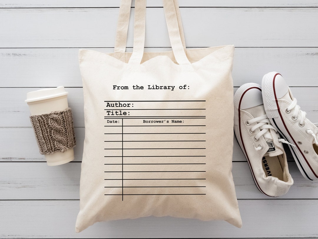 Library Book Due Date Card Tote Bag | Book Lover Gift | Bookish Gifts ...