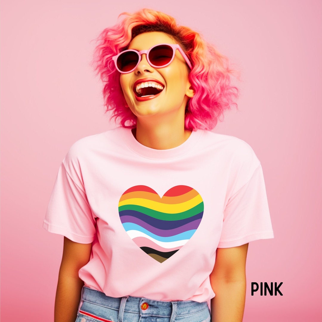 Simple Pride Heart | Pride Month T Shirt | Pride Parade Tee | LGBTQIA+ ...