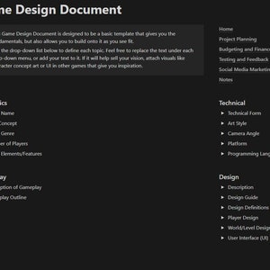 Notion Game Development Plan Template - Etsy