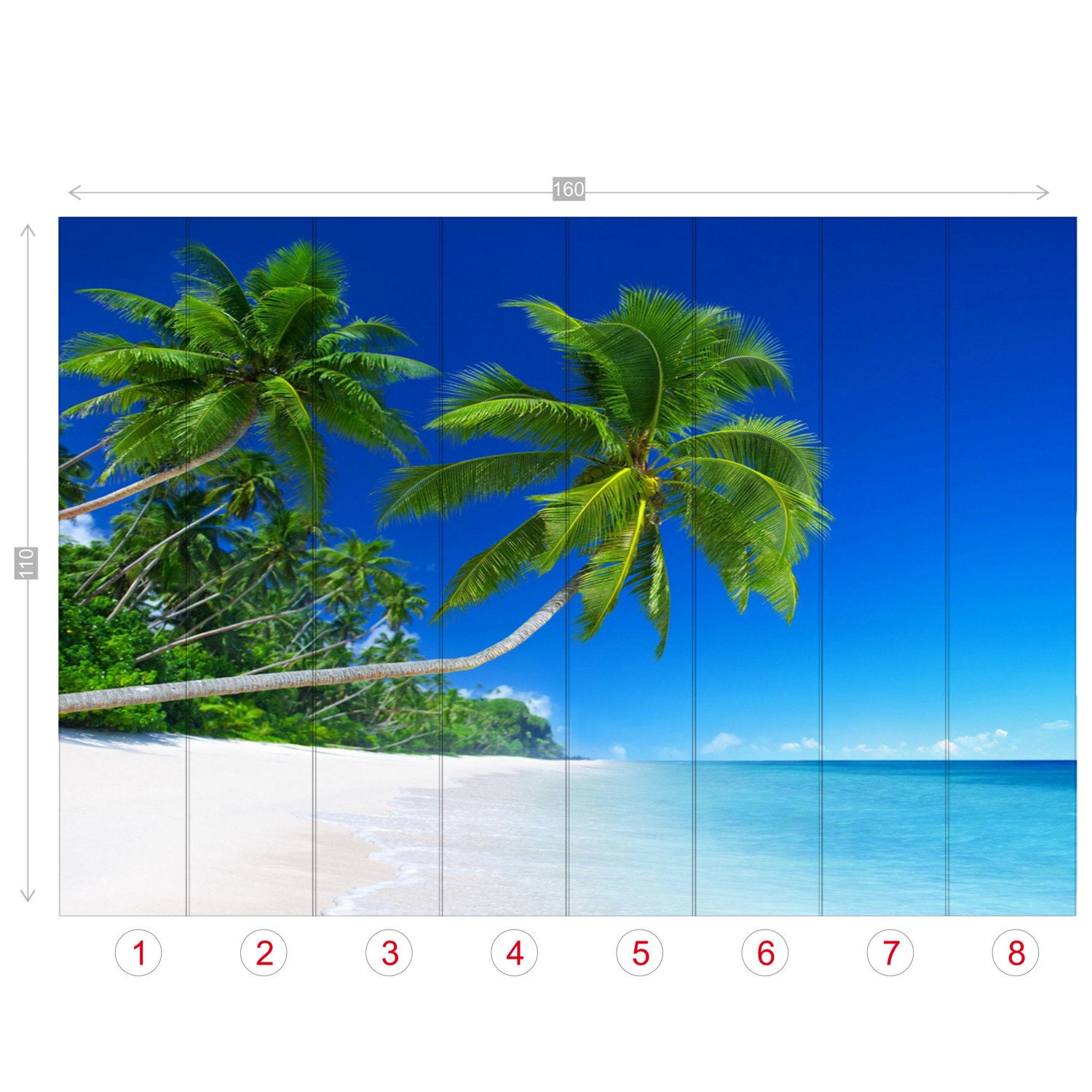 Beach Wall Mural | Temporary Wallpaper | Peel and Stick Wallpaper ...