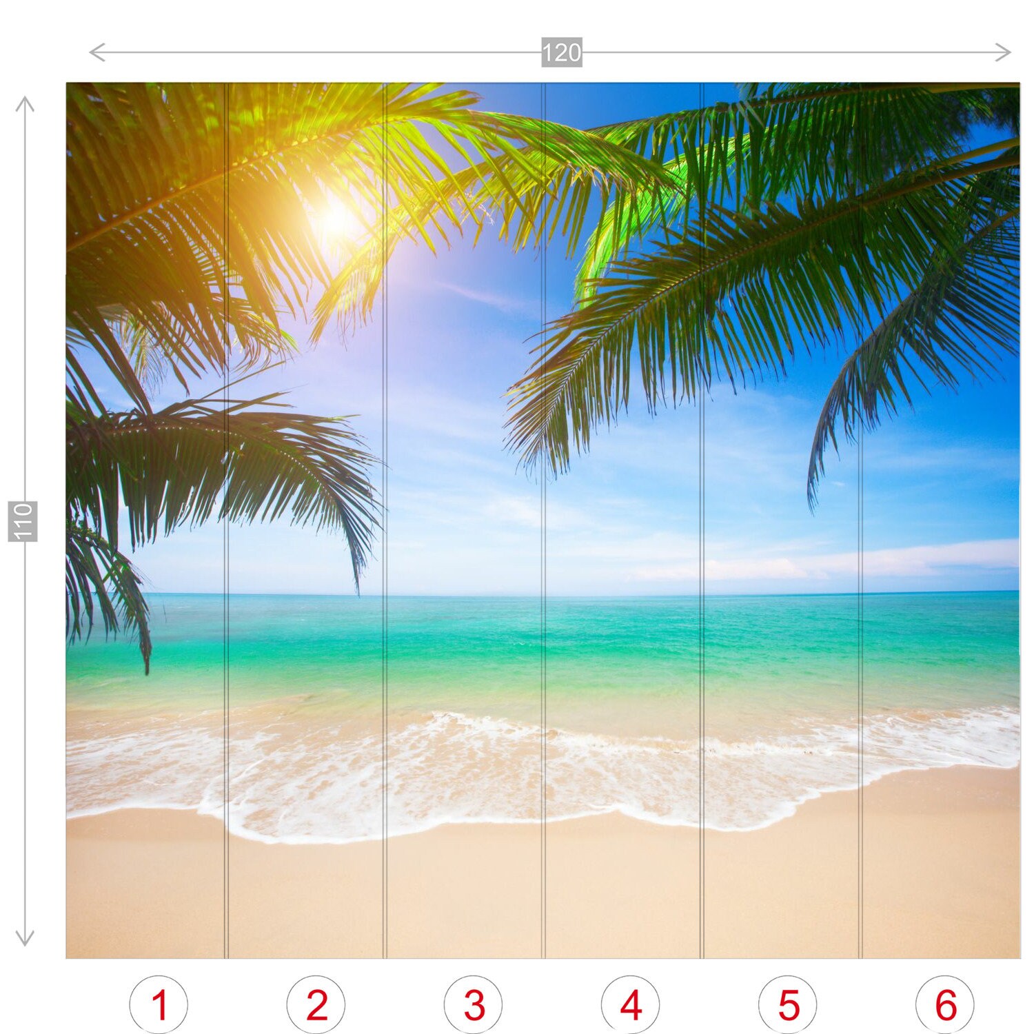 Beach Wall Mural | Temporary Wallpaper | Peel and Stick Wallpaper ...