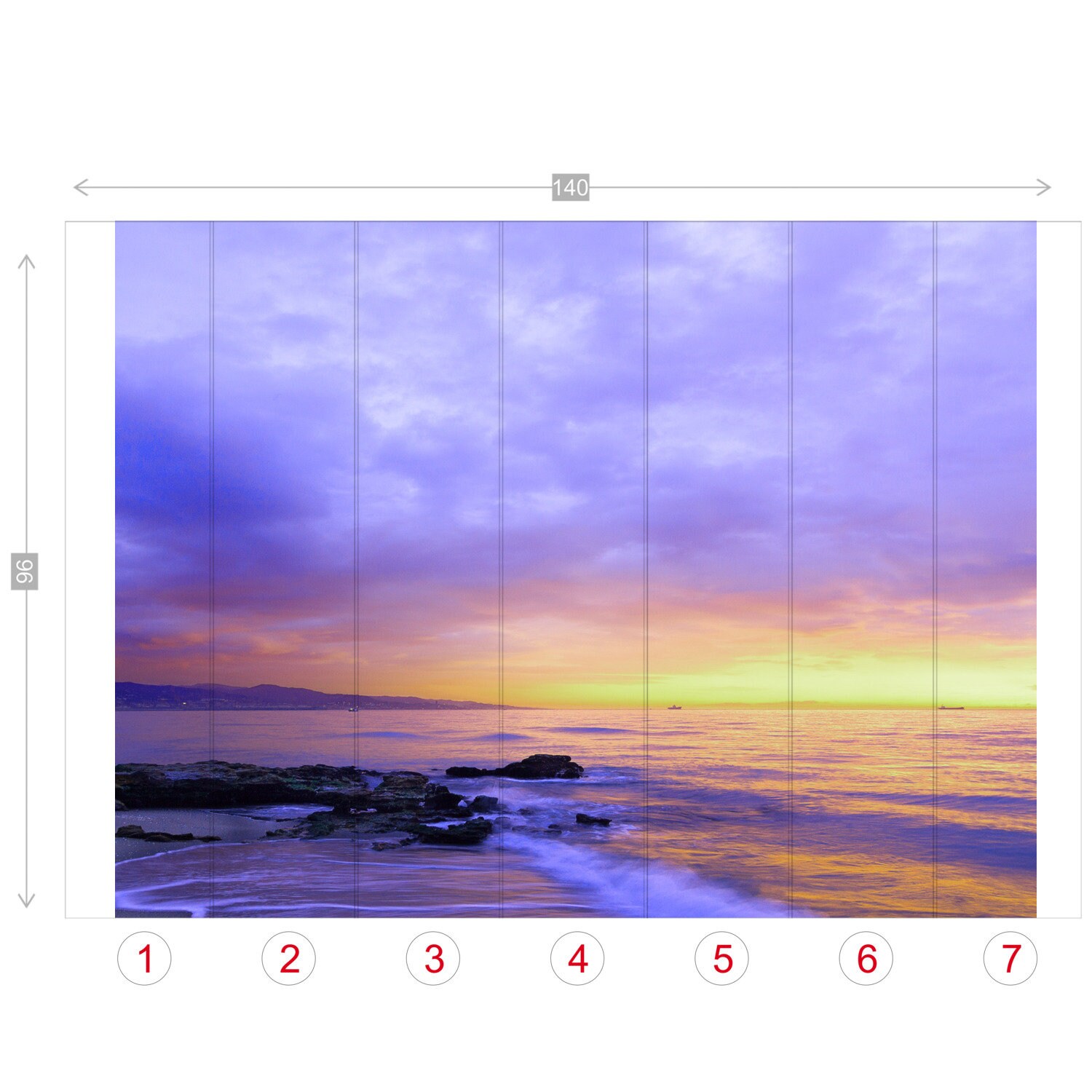 Beach Wall Mural | Reusable Wallpaper | Temporary Wallpaper | Peel ...