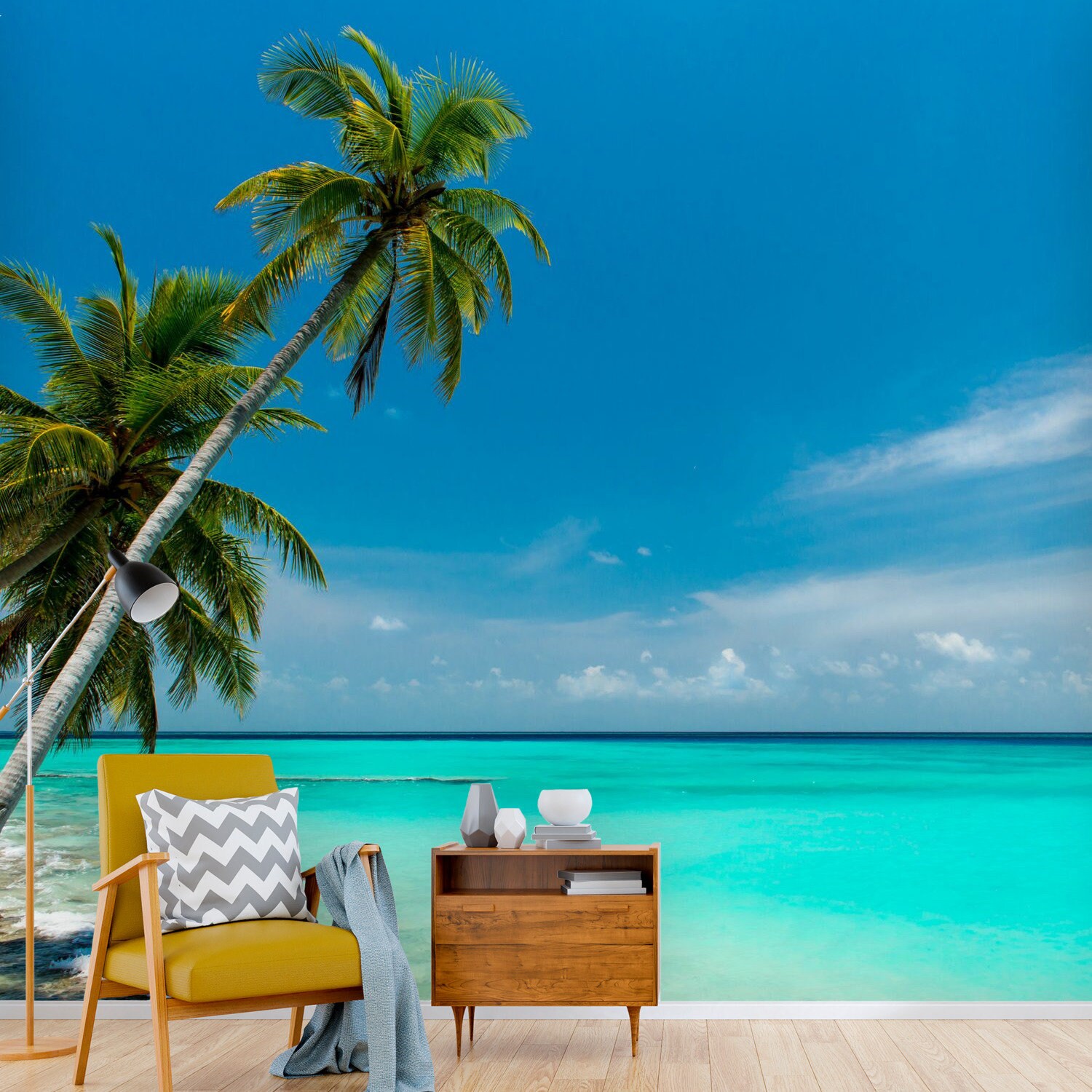 Beach Wall Mural | Temporary Wallpaper | Peel and Stick Wallpaper ...