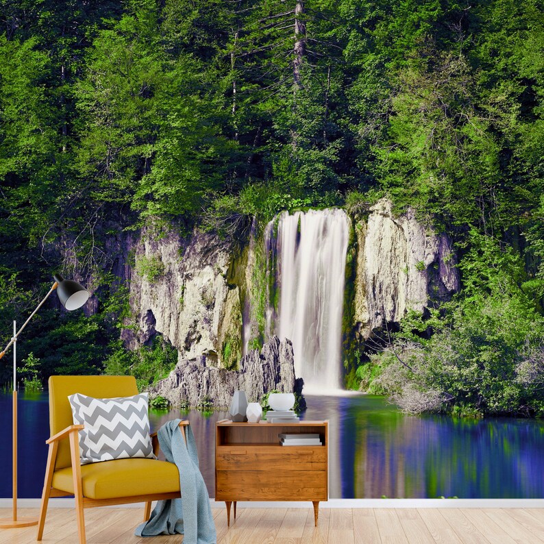 Lake Wall Mural | Reusable Wallpaper | Temporary Wallpaper | Peel ...