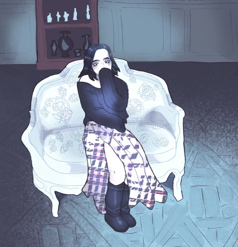 Grunge Y2K Anime Girl ART PRINT - Etsy