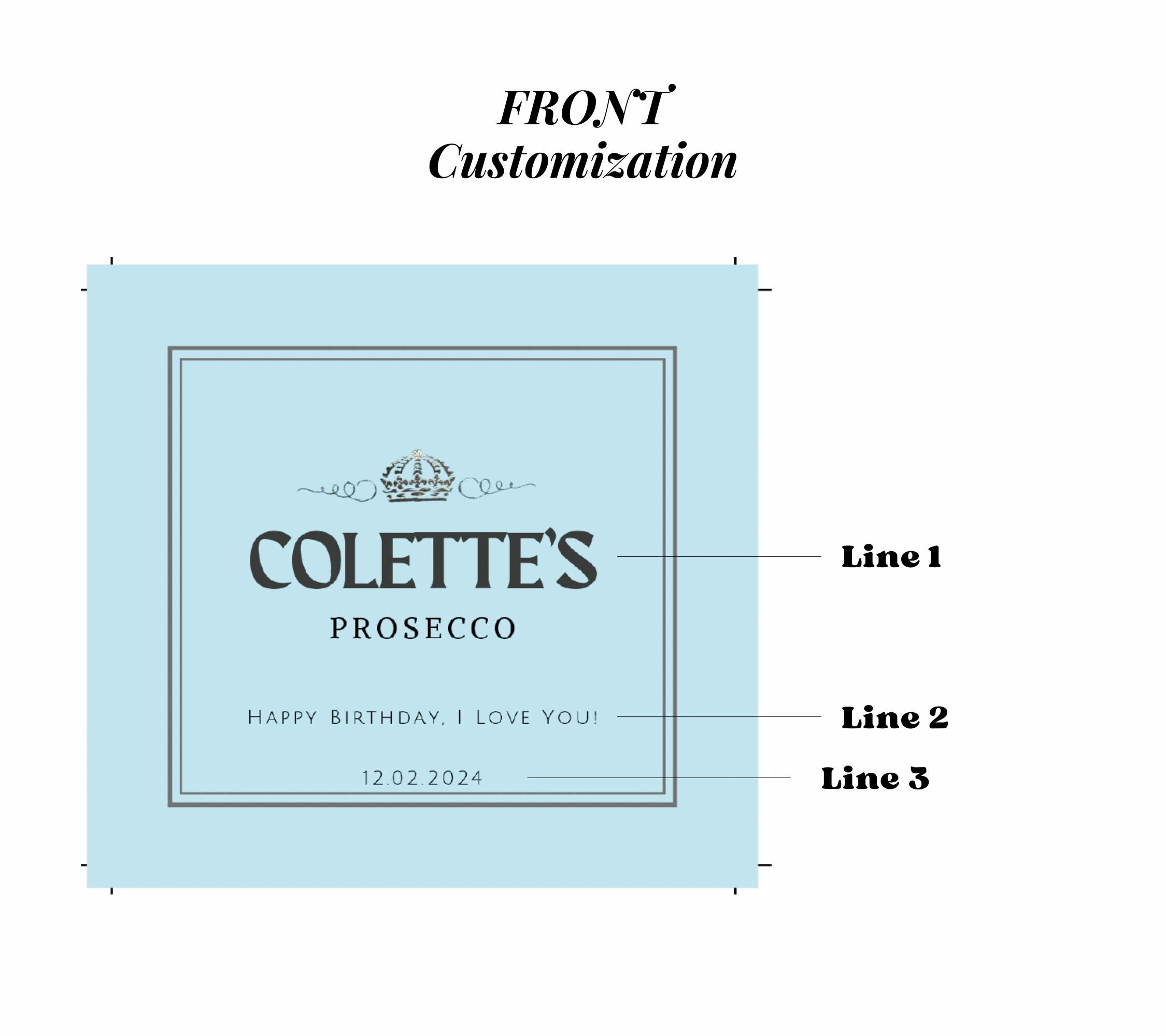 Editable Prosecco Label Template – Custom Canva Design for Weddings ...