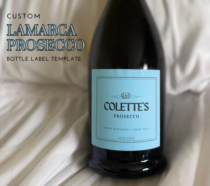 Editable Prosecco Label Template – Custom Birthday or Bachelorette Gift ...