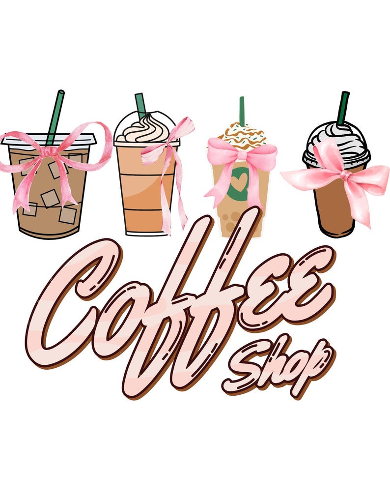 Iced Coffee Shop, Digital File, PNG - Etsy