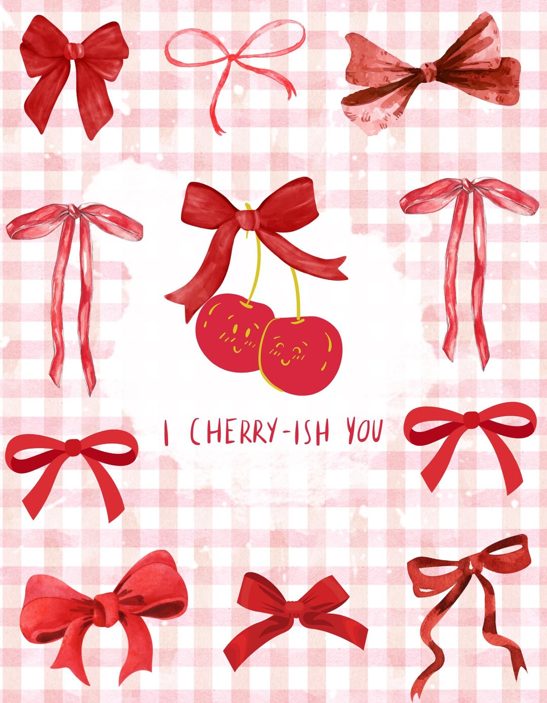 I Cherry-ish You, Bows and Cherry, Digital File, PNG, - Etsy