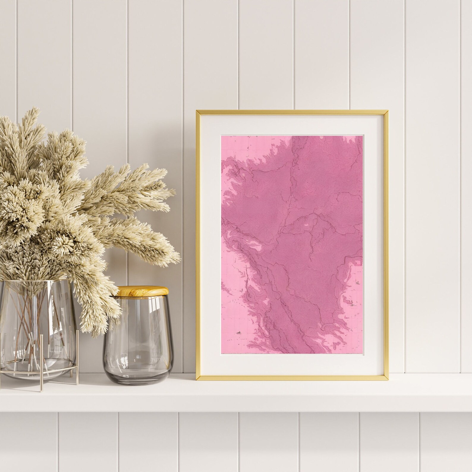 No. 1 PINK TOPOGRAPHIC MAP, Pink Topographic Map. - Etsy Canada